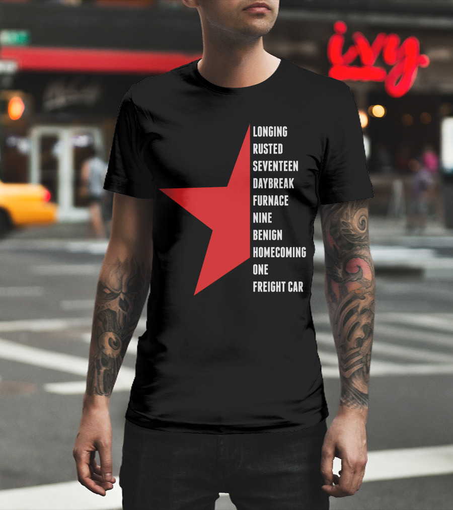 Winter Soldier Longing Rusted Seventeen Daybreak Furnace Nine Benign Homecoming One Freight Car T-Shirt