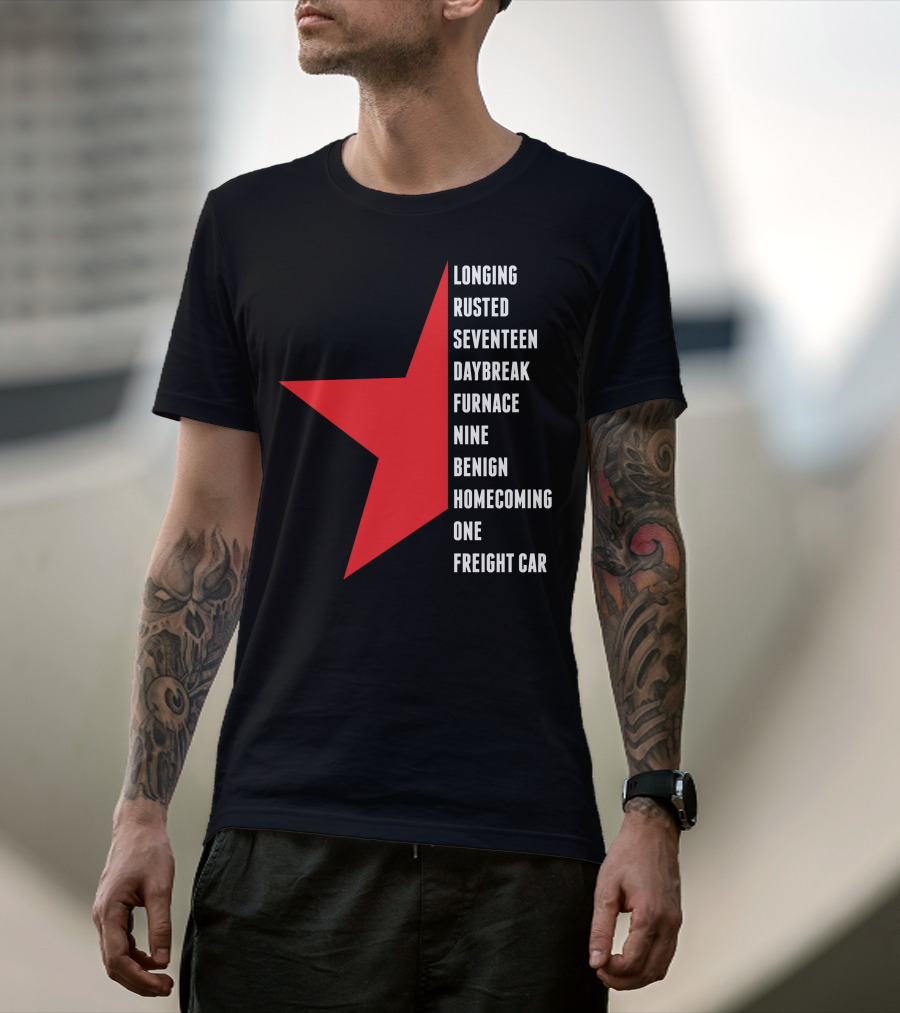 Winter Soldier Longing Rusted Seventeen Daybreak Furnace Nine Benign Homecoming One Freight Car T-Shirt