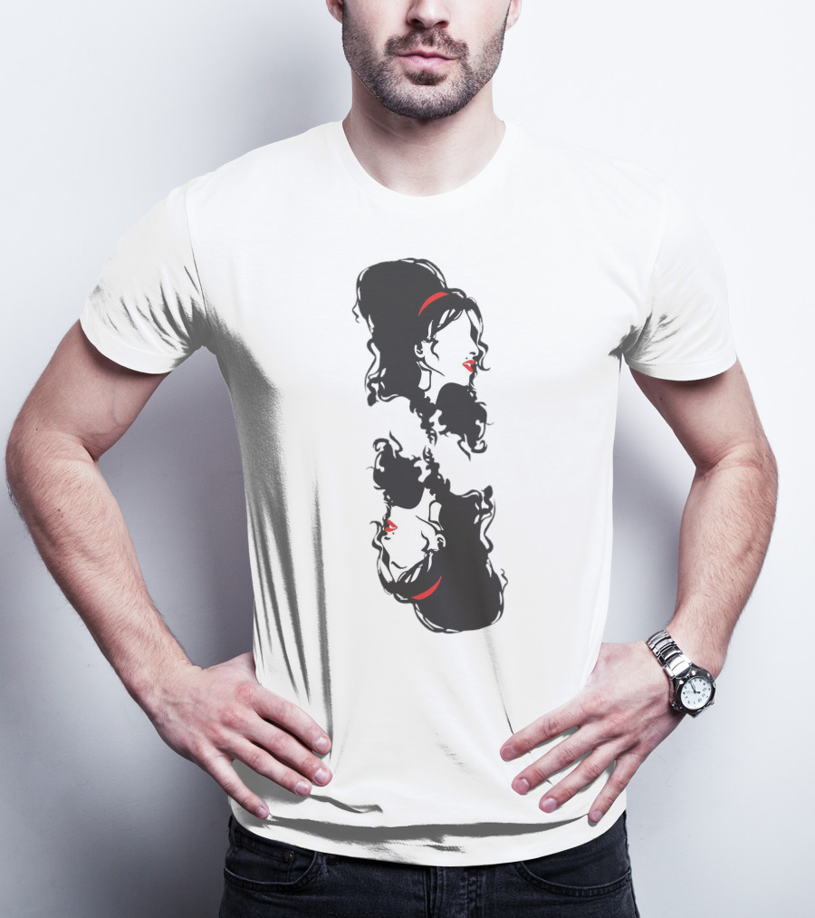 Ace Card Amy Winehouse Mirror Profile T-Shirt