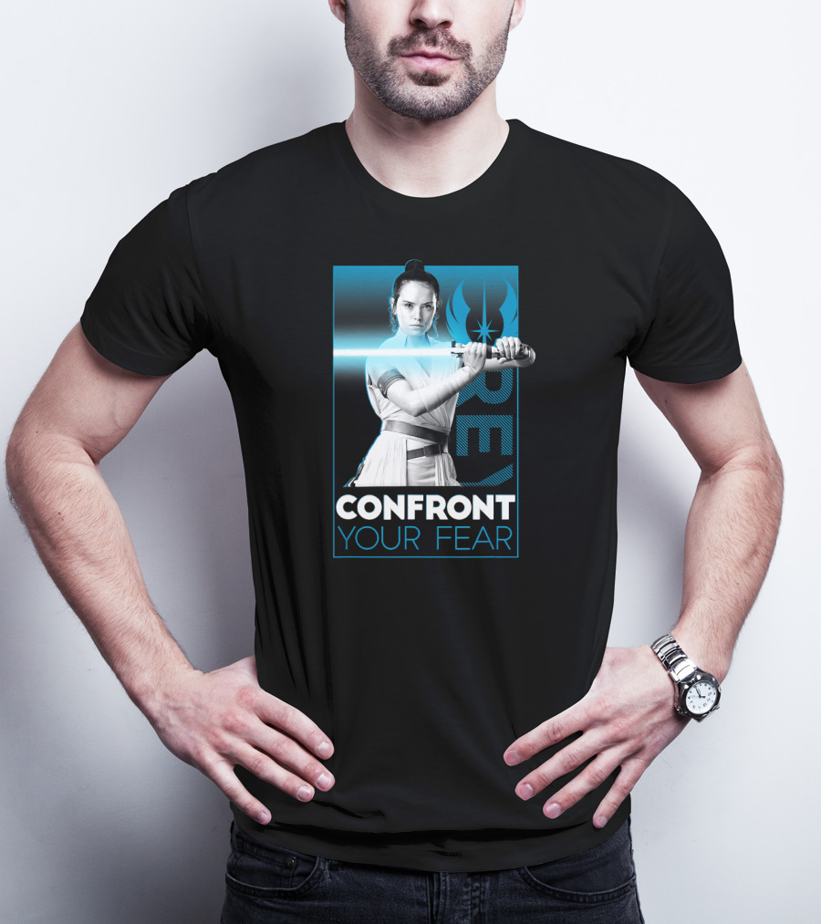 Star Wars The Rise Of Skywalker Rey Confront Your Fear Jedi T-Shirt