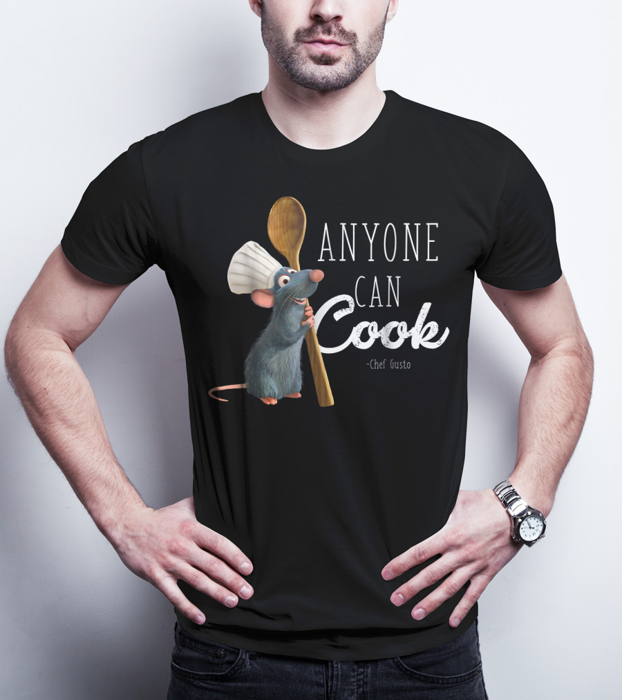 Pixar Ratatouille Remy Anyone Can Cook Chef Gusto T-Shirt