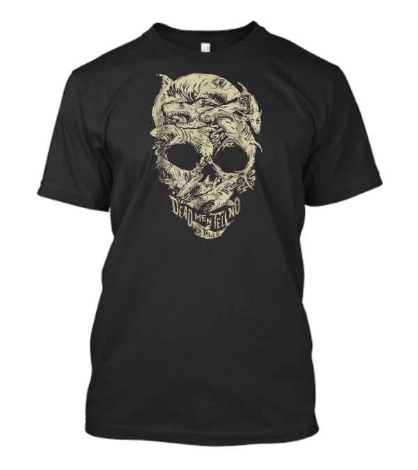 Dead Men Tell No Tales Disney Pirates Shark Skull T-Shirt