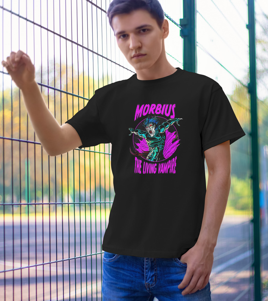 Marvel Morbius The Living Vampire Morbius Purple Hue T-Shirt