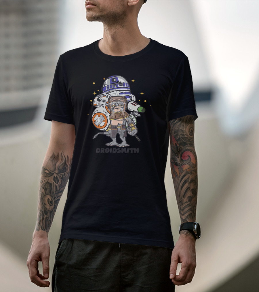 Star Wars The Rise Of Skywalker Babu Frik Droidsmith R2-D2 BB-8 C-3PO T-Shirt