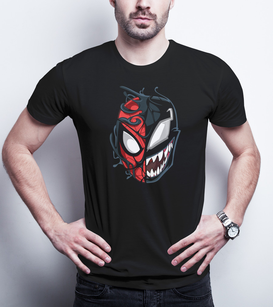 Marvel Spider Man Venom Split Face Symbiote T-Shirt