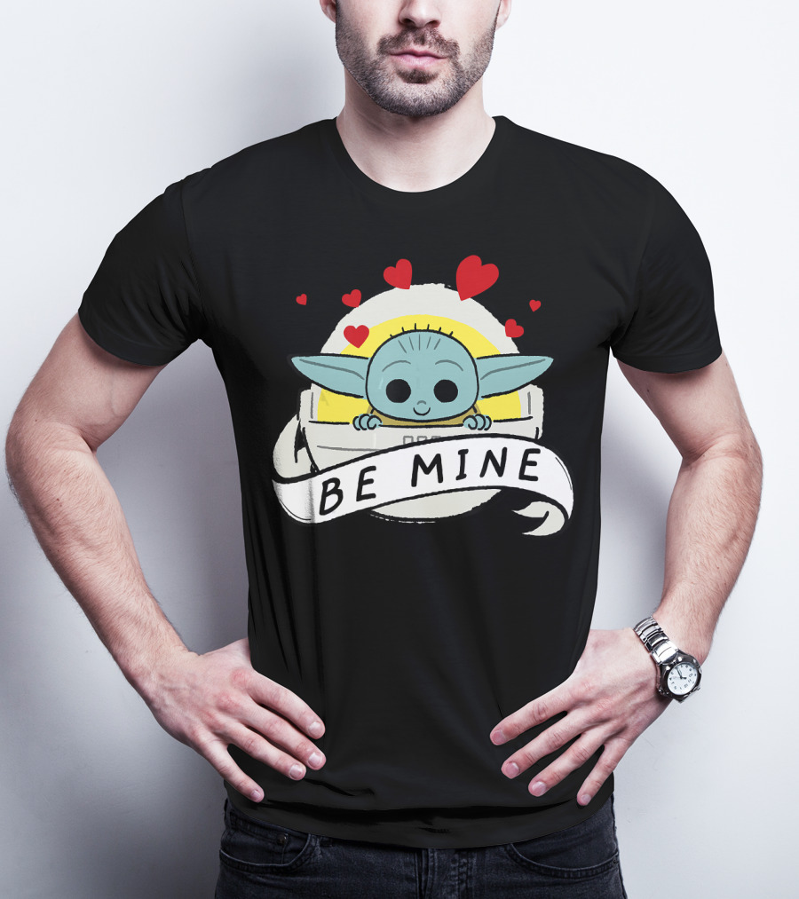 Star Wars The Mandalorian The Child Be Mine Hearts T-Shirt