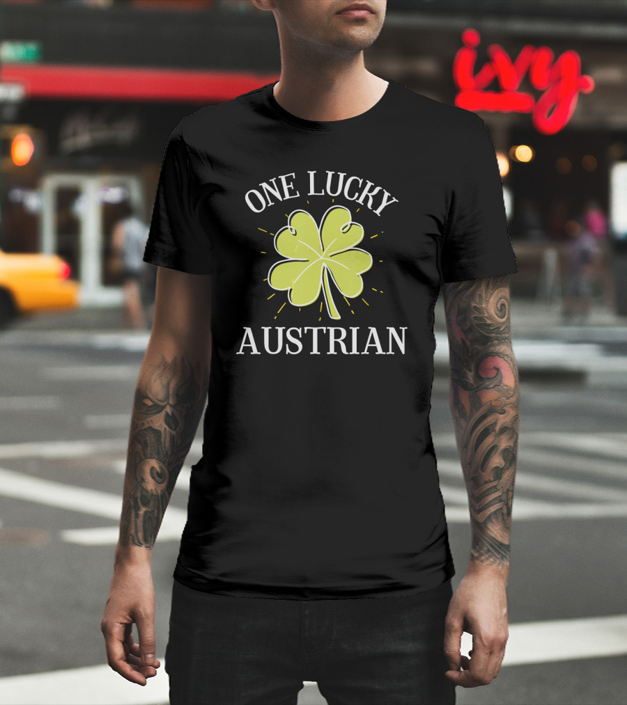 One Lucky Austrian St Patricks Day Coach T-Shirt