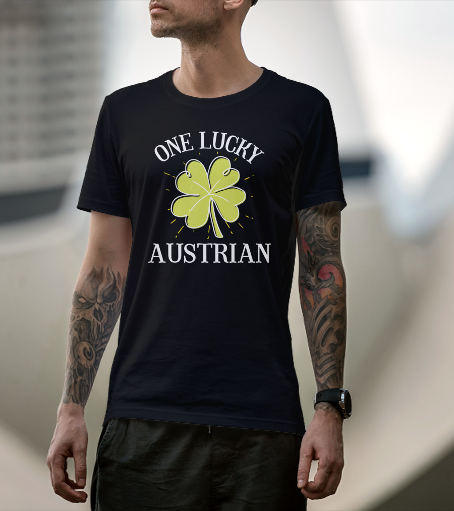 One Lucky Austrian St Patricks Day Coach T-Shirt