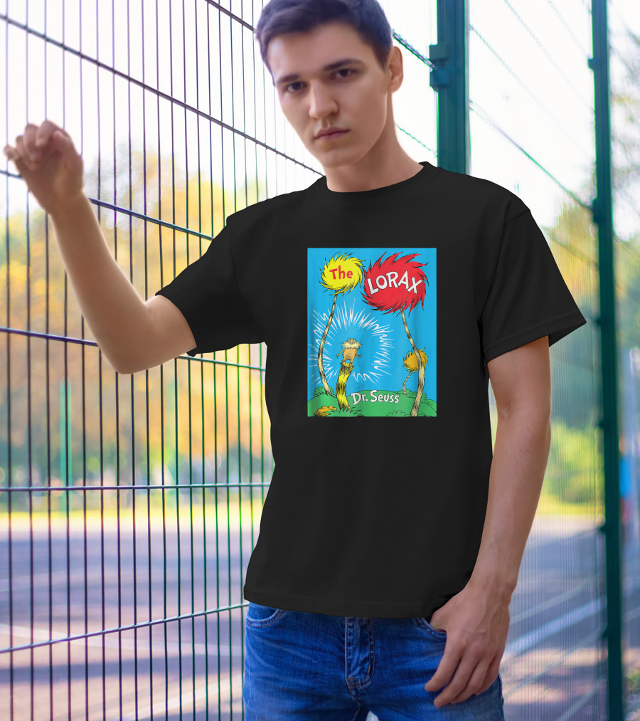 The Lorax Dr. Seuss Classic Book Cover Truffula Trees T-Shirt