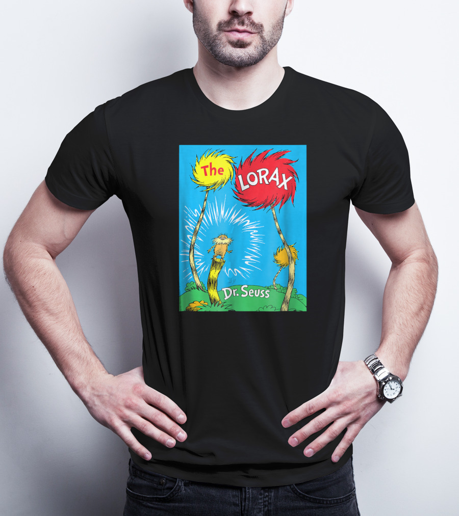 The Lorax Dr. Seuss Classic Book Cover Truffula Trees T-Shirt