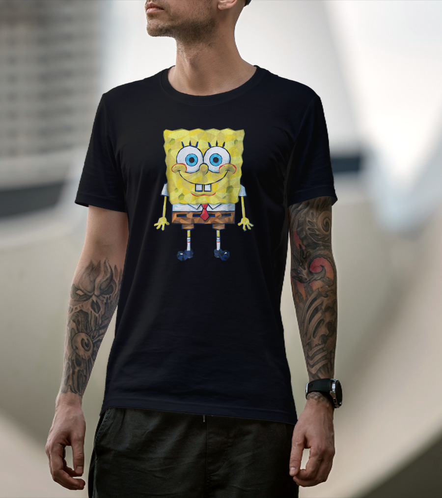 SpongeBob SquarePants Geometric Textured T-Shirt