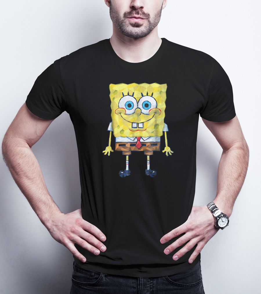 SpongeBob SquarePants Geometric Textured T-Shirt