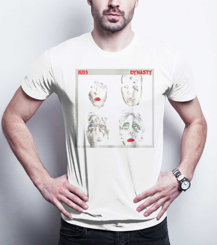 KISS 1979 Dynasty Album Cover Face Paint Band Members T-Shirt
