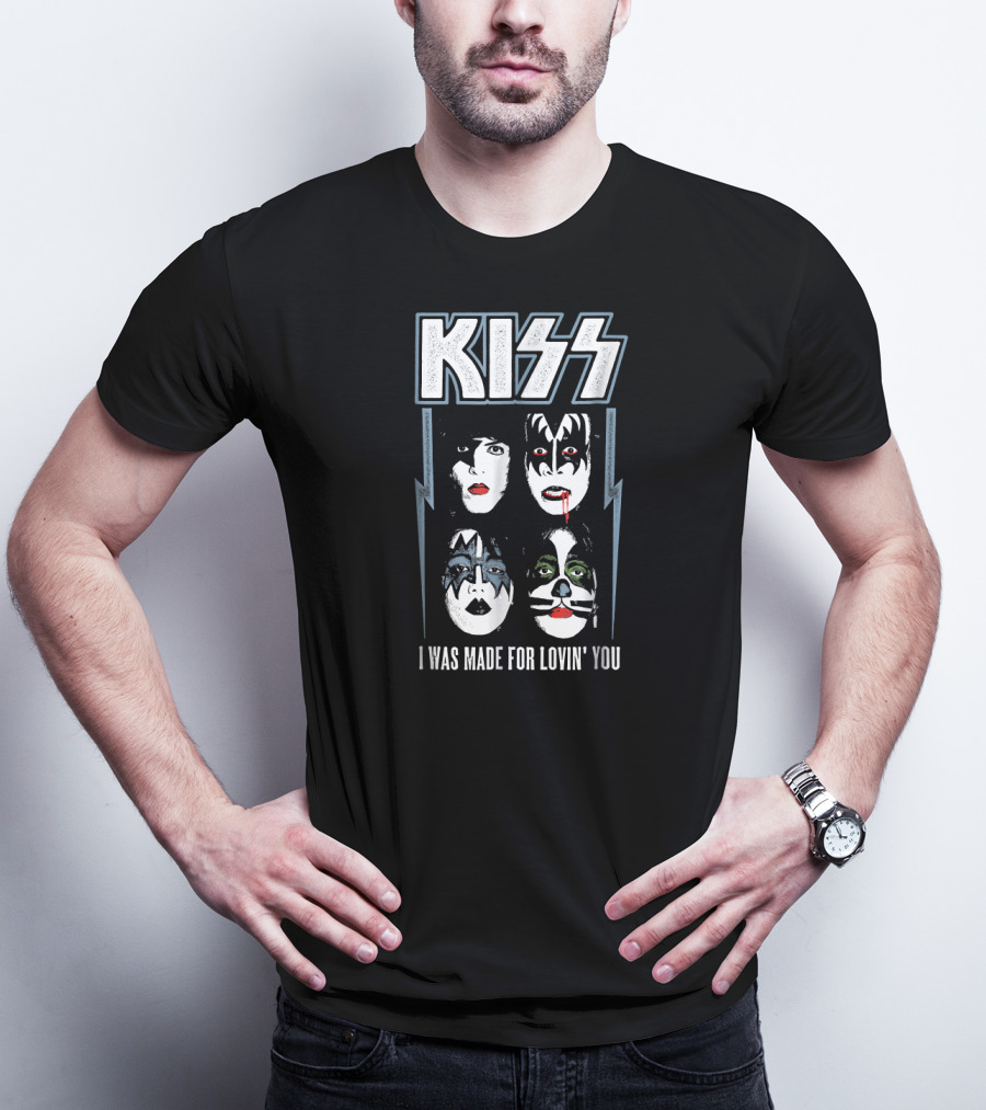 KISS I Was Made For Lovin' You Band Faces T-Shirt