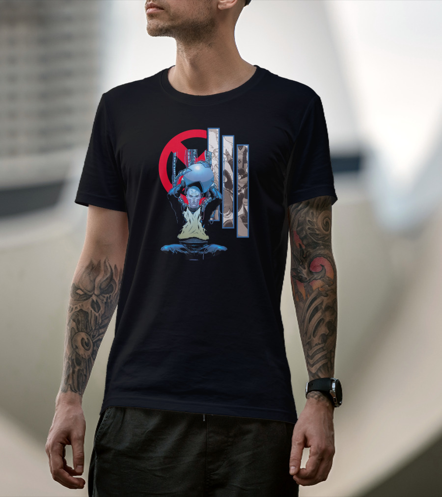 Marvel X Men Professor X Charles Xavier Iconic Cerebro X-Men T-Shirt