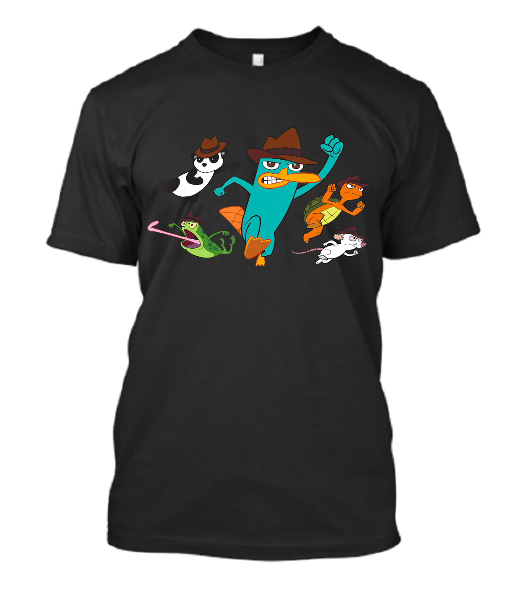 Phineas And Ferb O.W.C.A Perry The Platypus And Animal Agents Team From Disney Channel T-Shirt