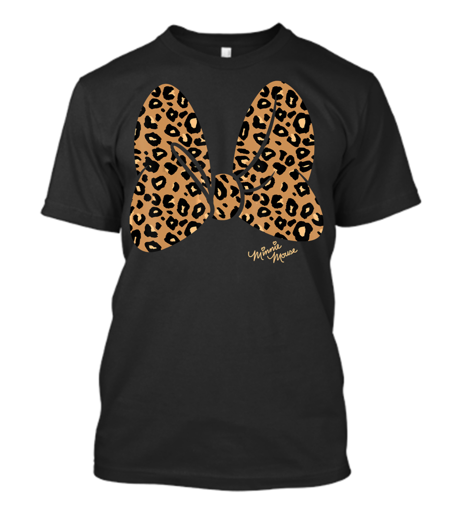 Disney Minnie Mouse Leopard Print Bow Minnie Mouse T-Shirt