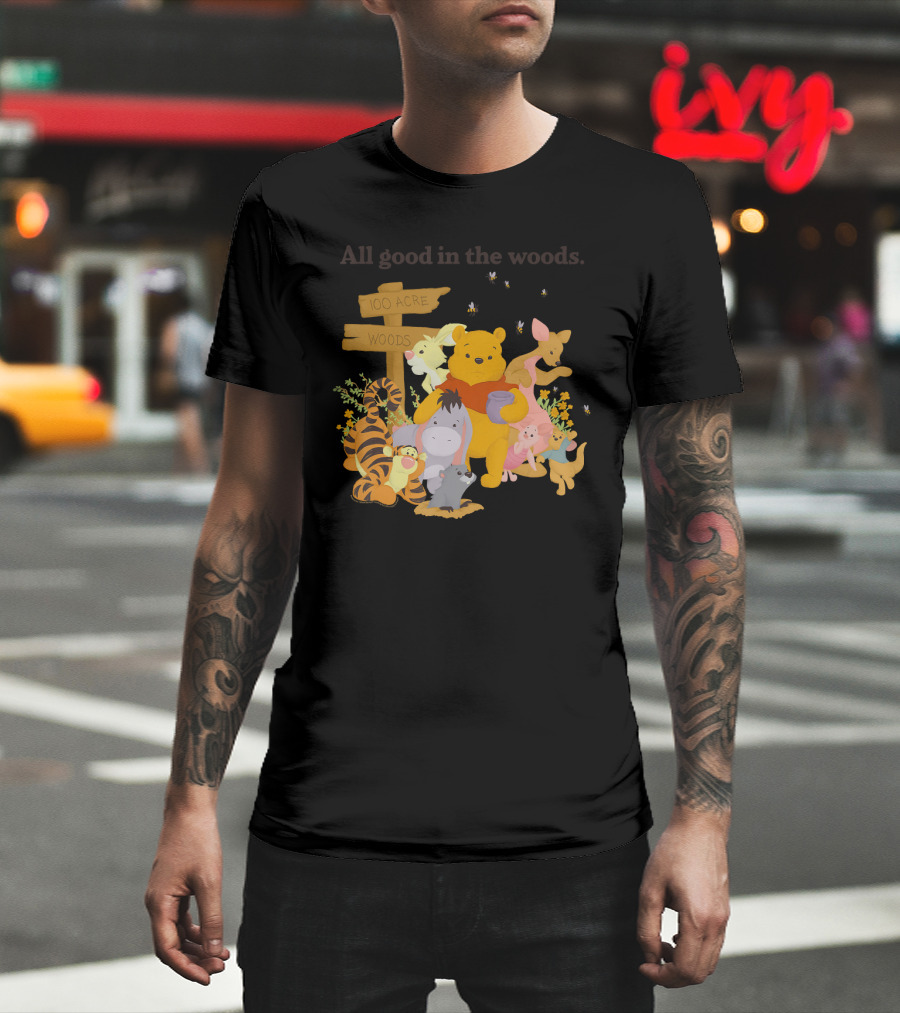 Winnie The Pooh Group Shot All Good In The 100 Acre Woods T-Shirt