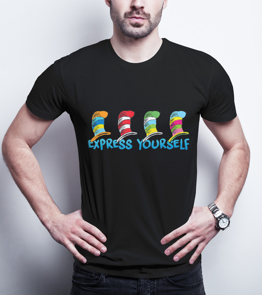 Dr. Seuss Express Yourself Colorful Hats T-Shirt