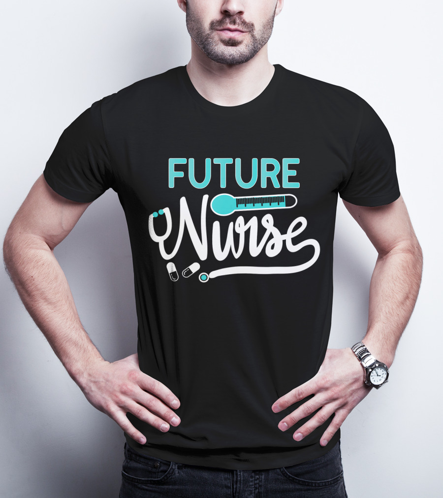 Future Nurse Stethoscope And Syringe With Pills T-Shirt
