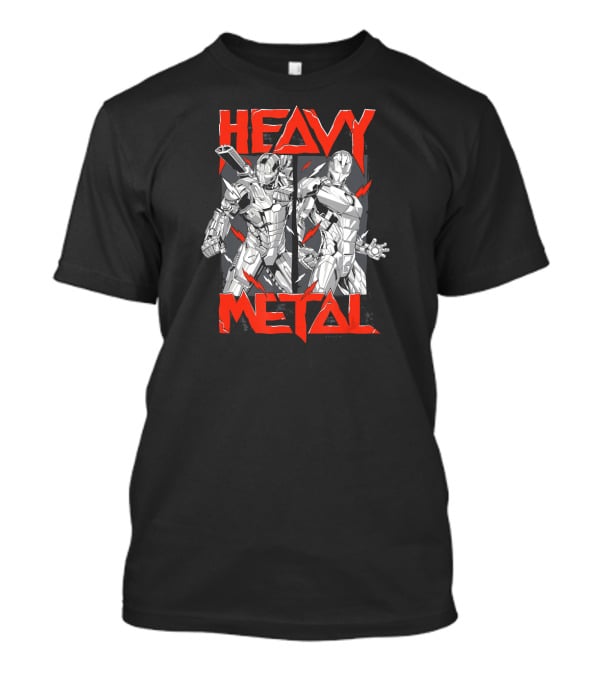 Marvel Avengers War Machine And Iron Man Heavy Metal Series T-Shirt