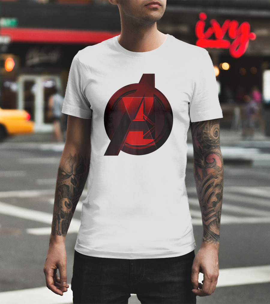 Black Widow Avengers Logo Marvel T-Shirt