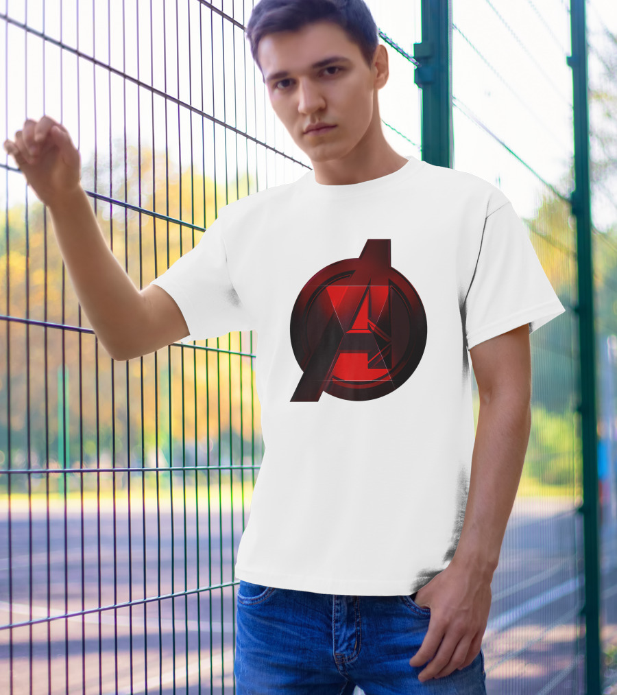 Black Widow Avengers Logo Marvel T-Shirt