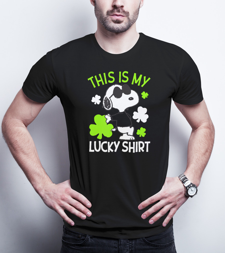 Snoopy Peanuts St Pattys Day This Is My Lucky T-Shirt