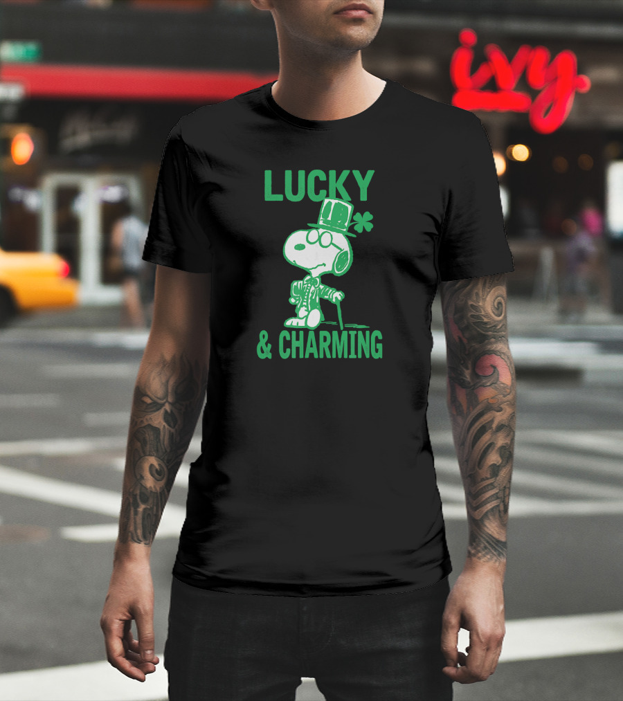 Lucky And Charming Peanuts St Patrick's Day T-Shirt