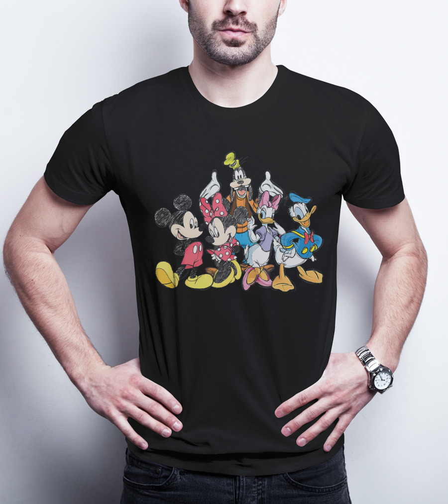 Disney Mickey Mouse Minnie Goofy Daisy Donald Friends T-Shirt