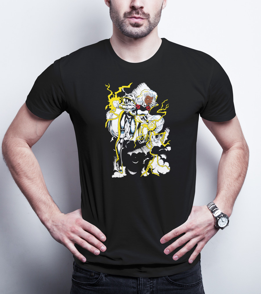 Marvel X Men Storm Lightning Action Pose T-Shirt
