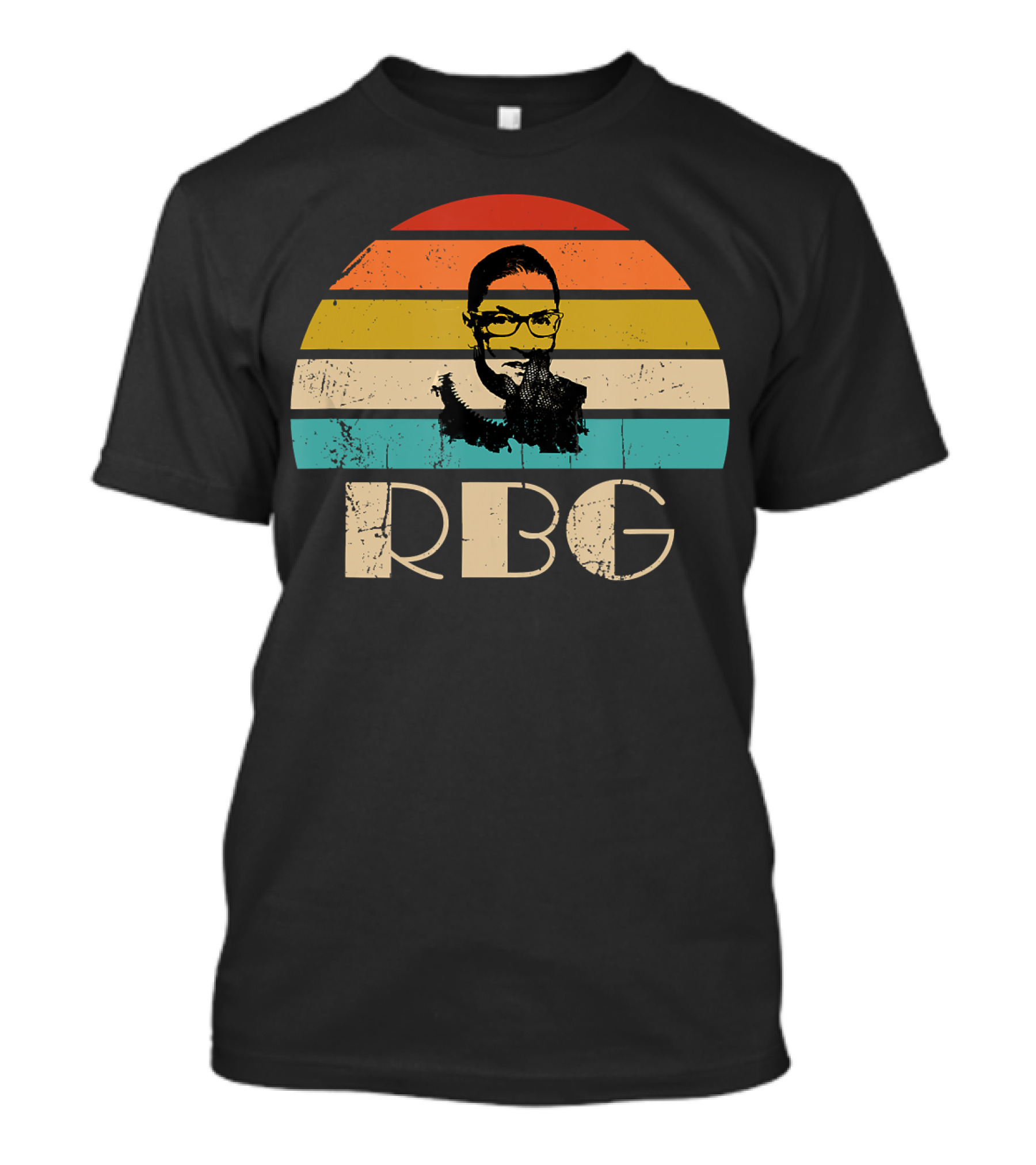 Vintage RBG Ruth Bader Ginsburg Retro Stripes T-Shirt