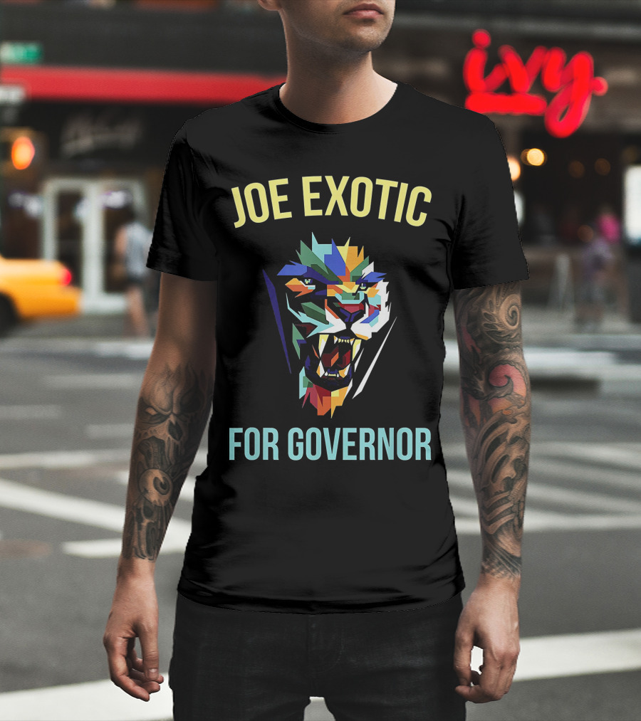 Joe Exotic For Governor Colorful Tiger T-Shirt