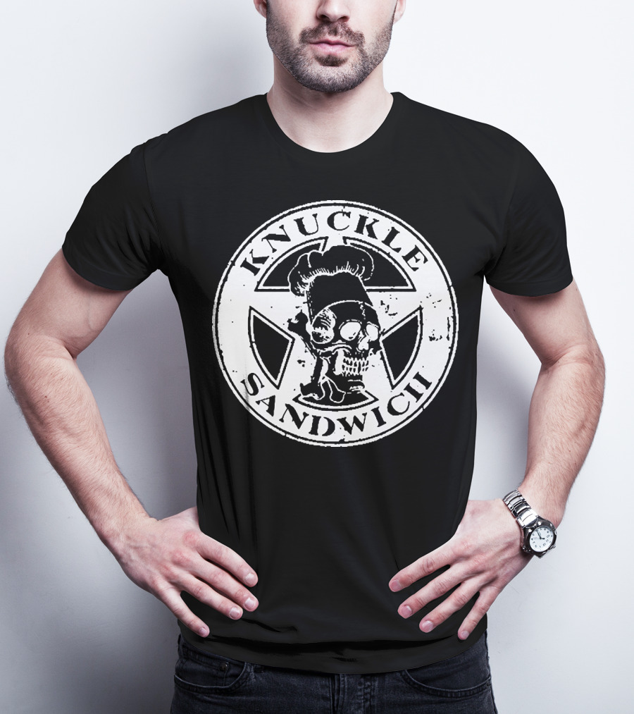 Knuckle Sandwich Skull Chef Emblem T-Shirt