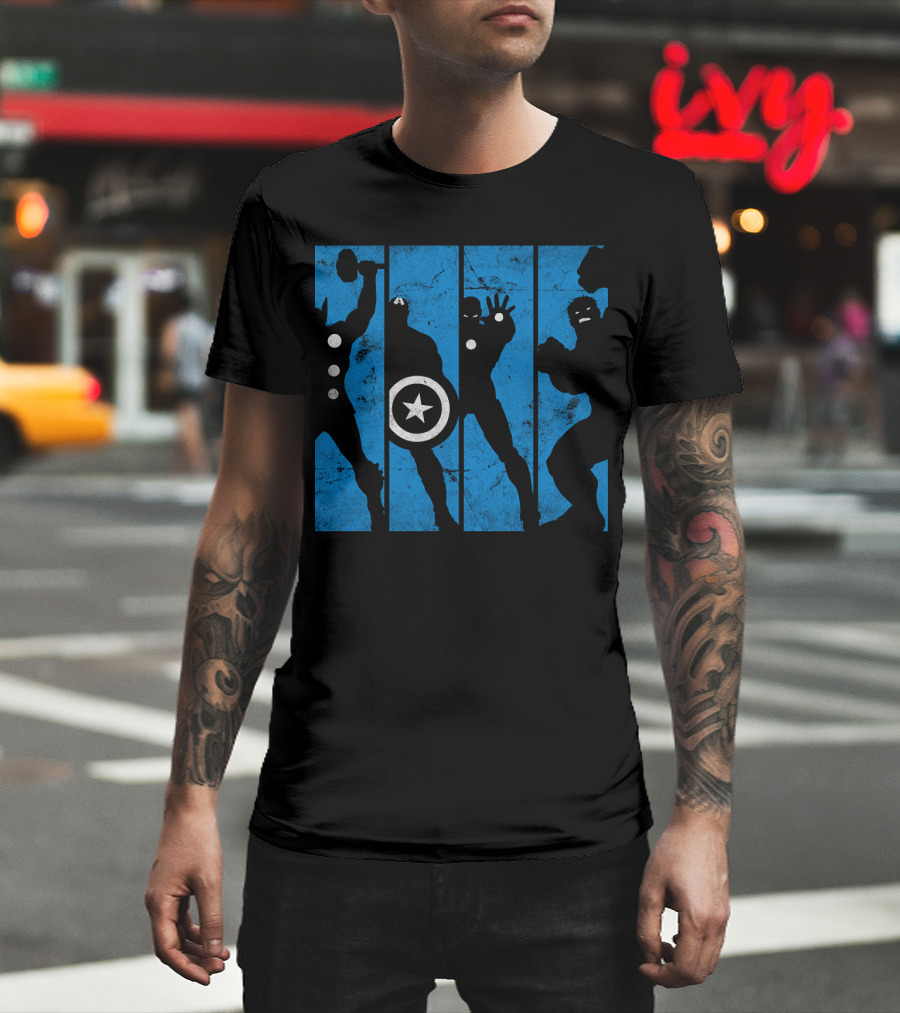 Marvel Avengers Iconic Hero Silhouettes T-Shirt