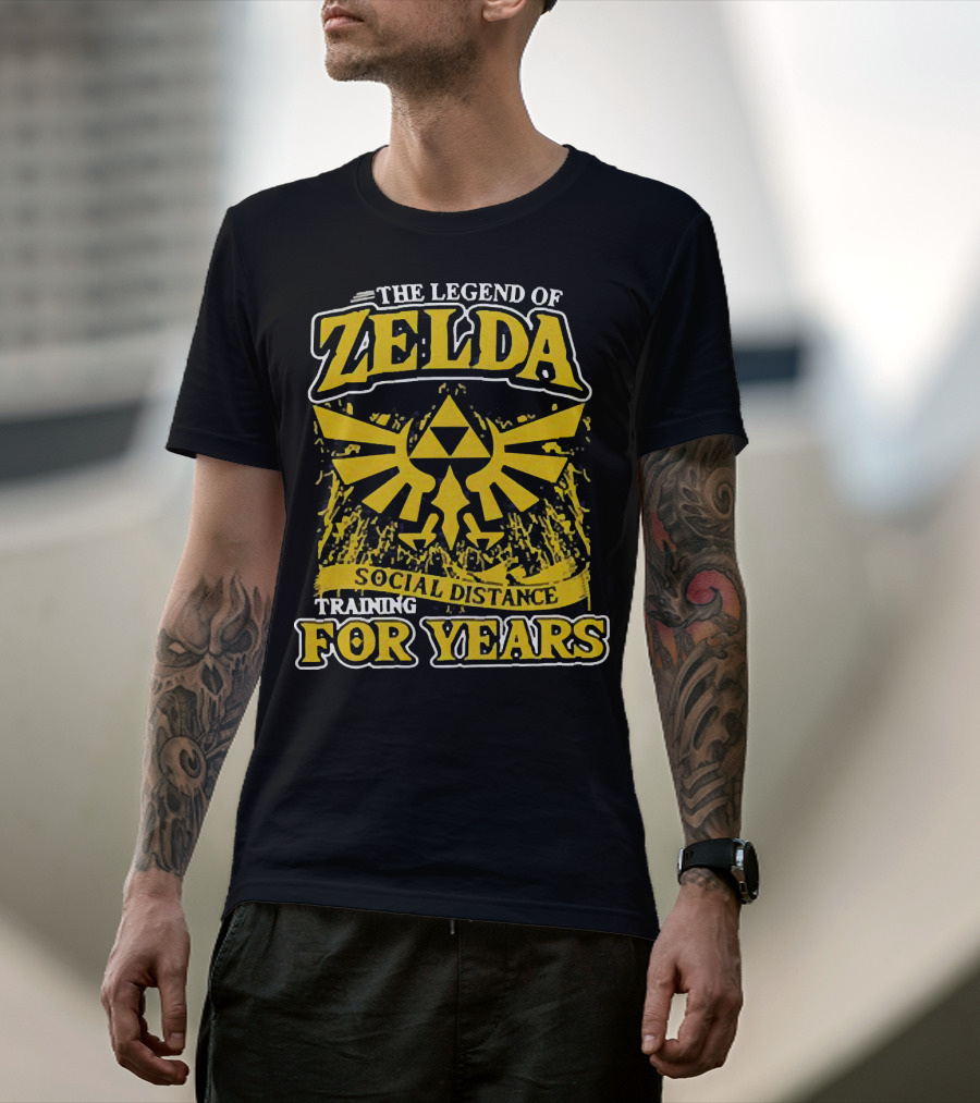 The Legend Of Zelda Social Distance Training For Years Hyrule Emblem T-Shirt