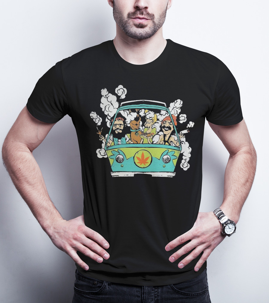 Cheech And Chong Scooby Doo Mystery Machine Smoke Adventure T-Shirt