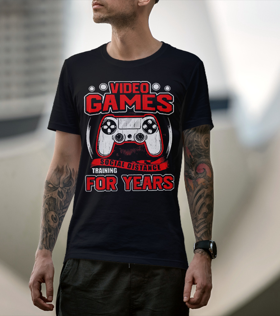 Video Games Social Distance Training For Years Controller T-Shirt