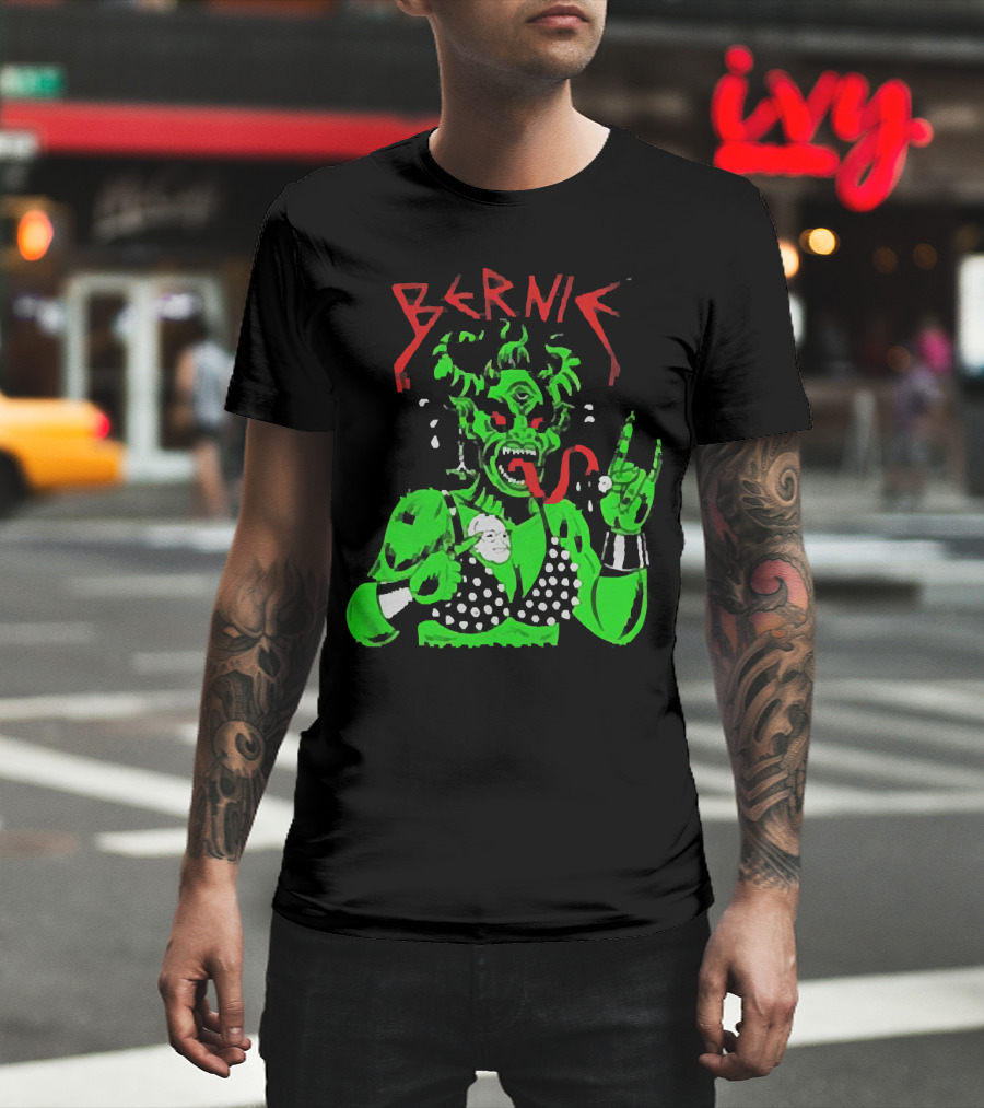 Bernie Sanders Metal Green Satan Symbolic T-Shirt