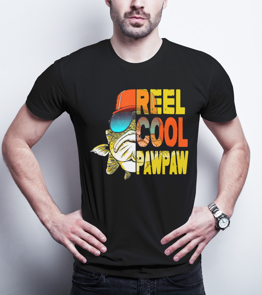 REEL COOL PAWPAW Fathers Day Fishing 143 T-Shirt