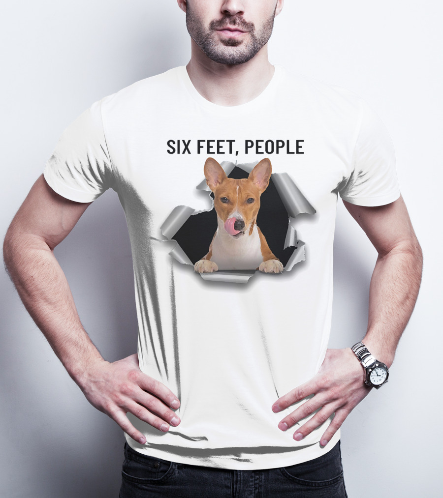 Six Feet People Basenji Torn Ripper T-Shirt