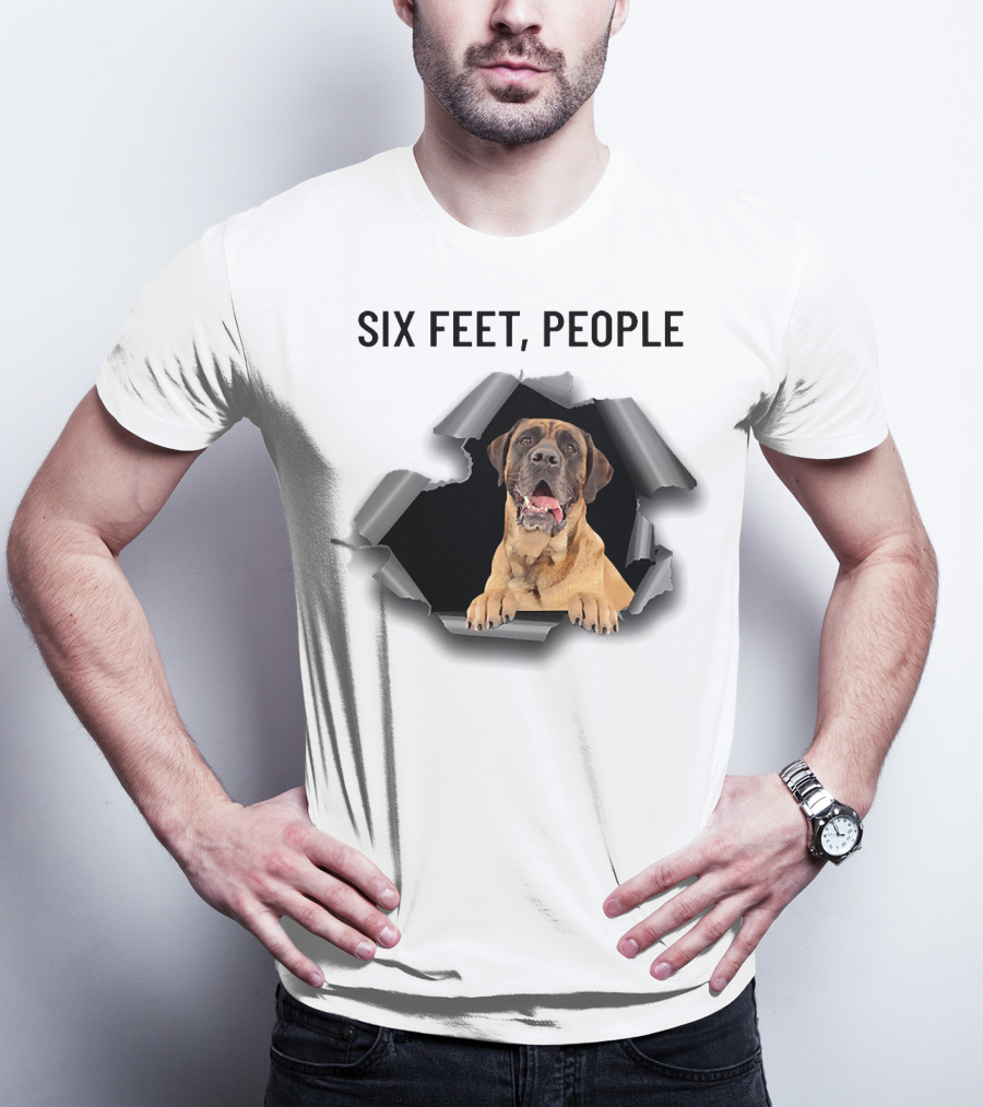 Six Feet People English Mastiff Ripping Through T-Shirt