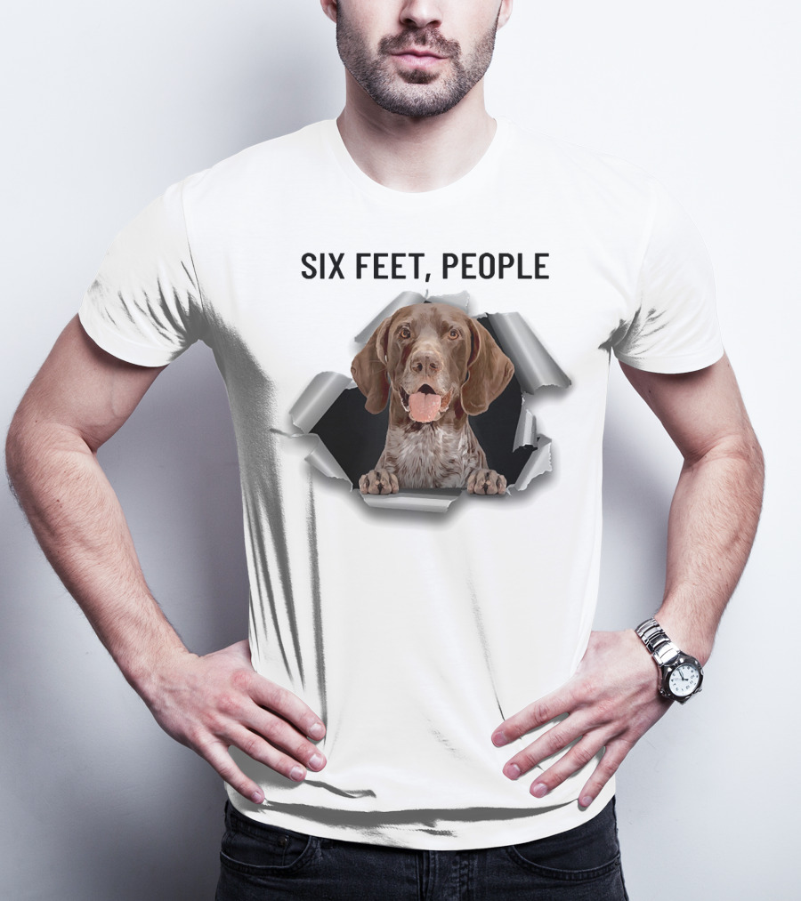 Six Feet People German Shepherd Pointer Torn Ripper T-Shirt
