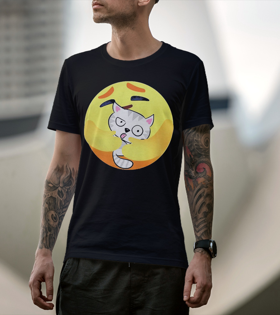 Icon Care Emoji Embrace Cat T-Shirt