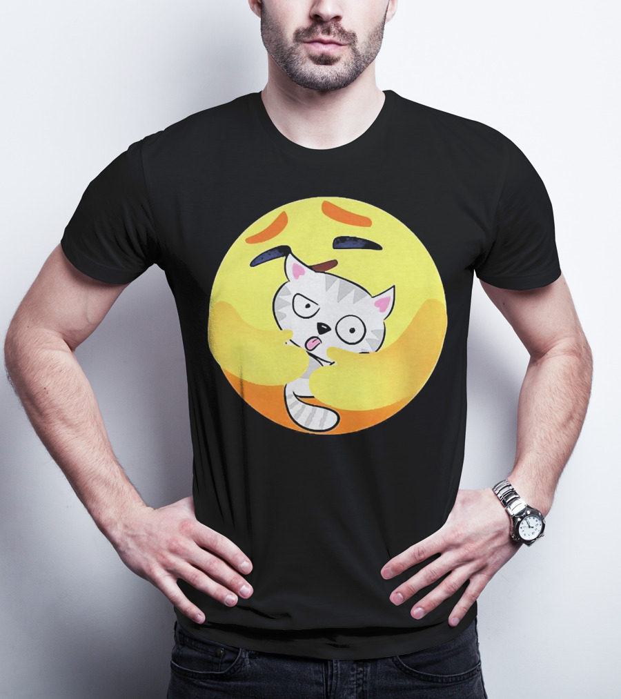 Icon Care Emoji Embrace Cat T-Shirt