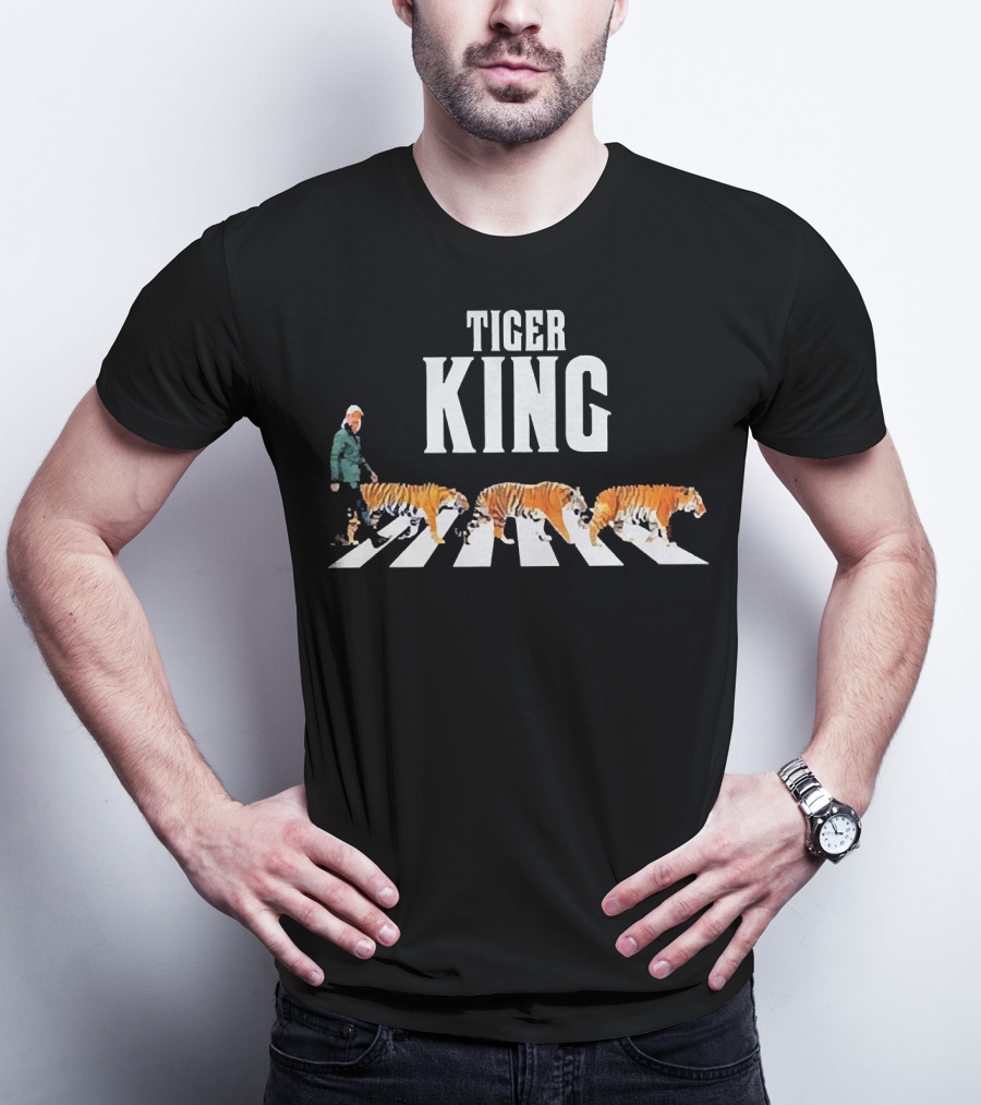 Tiger King Abbey Road Parody With Joe Exotic And Tigers T-Shirt