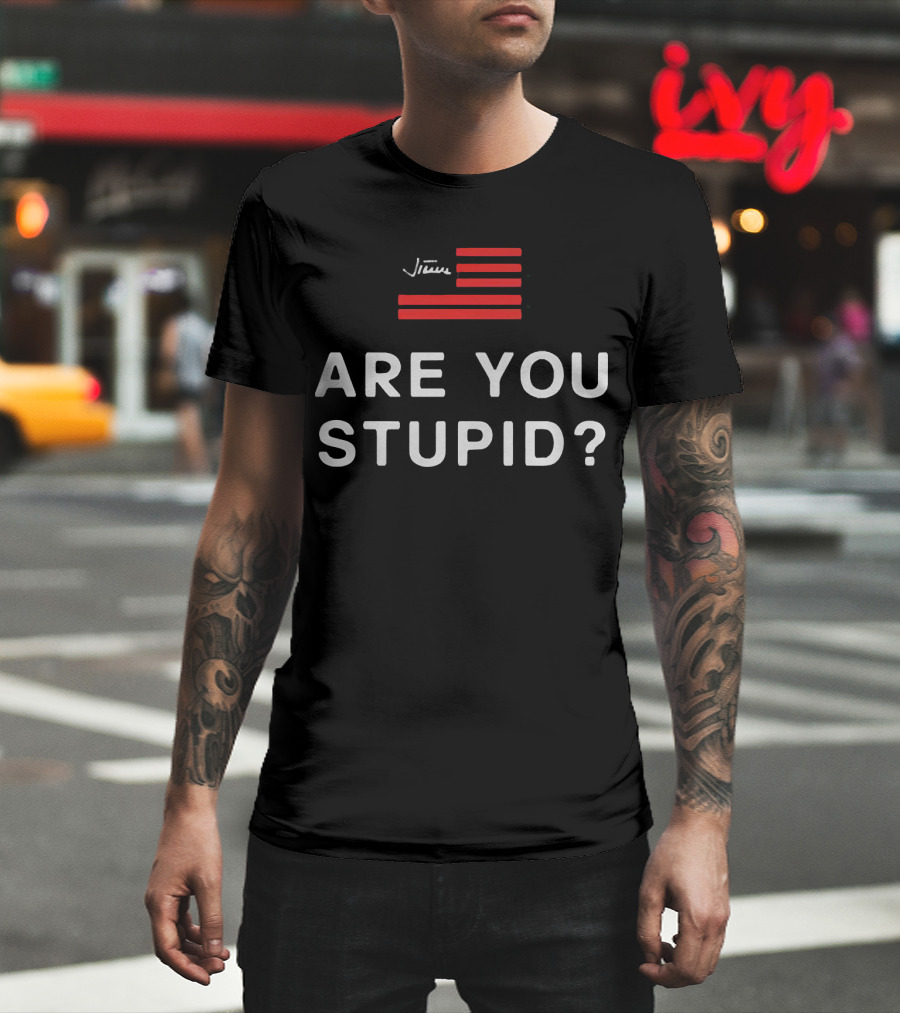 Judge Jeanine Are You Stupid Signature Red Stripes T-Shirt