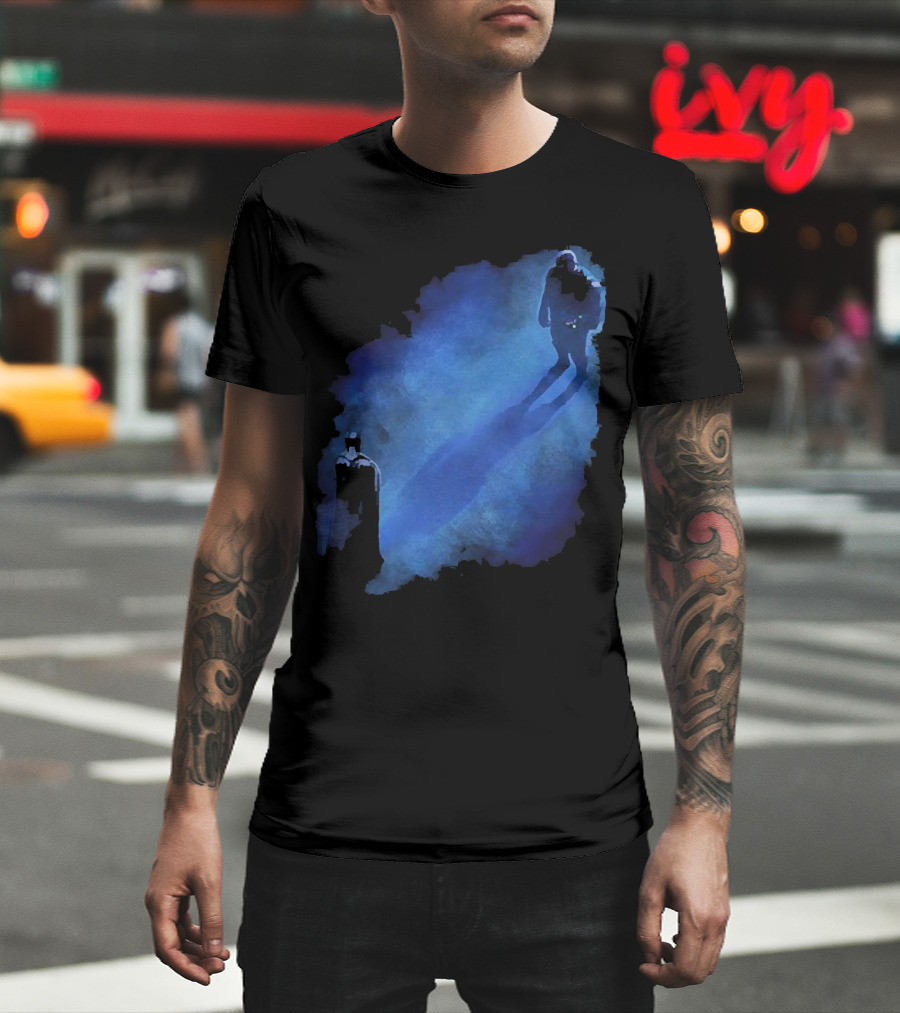 Batman Versus Thanos Blue Shadow Showdown T-Shirt