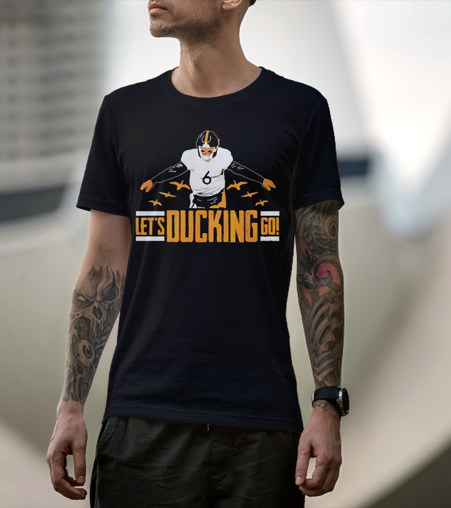 Let's Ducking Go Devlin Hodges Number Six Football T-Shirt