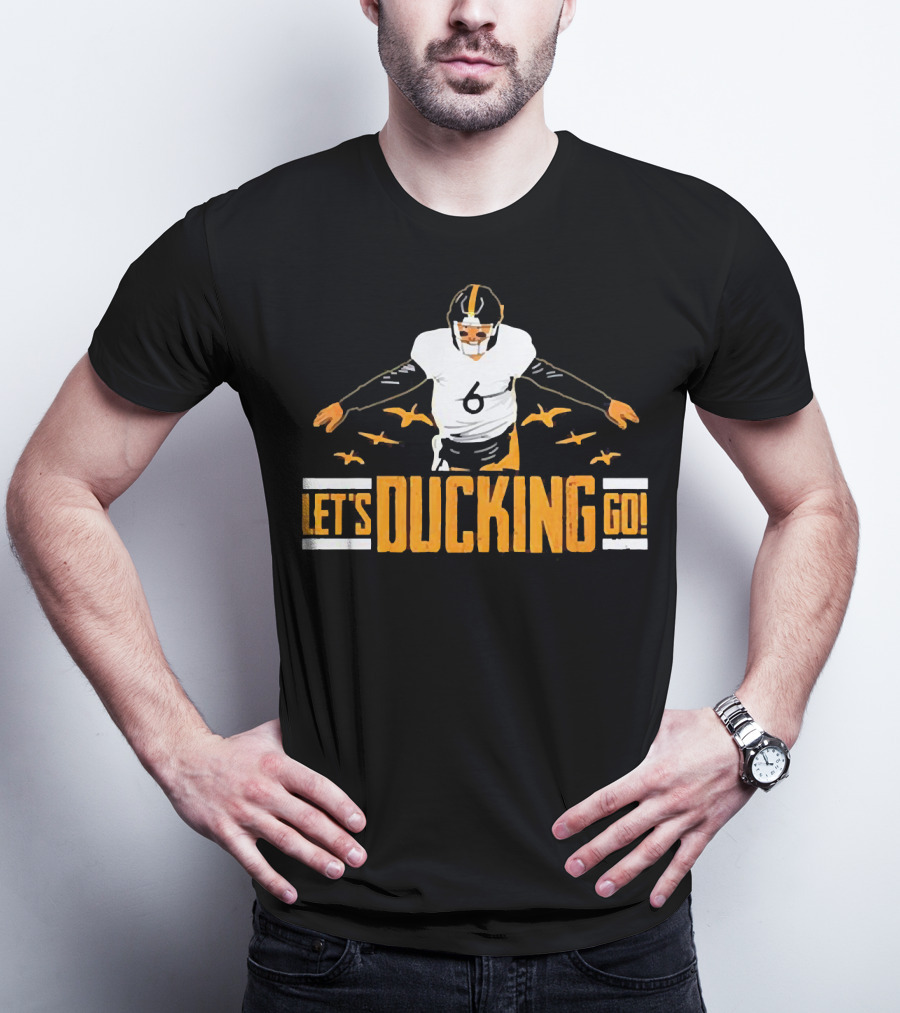 Let's Ducking Go Devlin Hodges Number Six Football T-Shirt